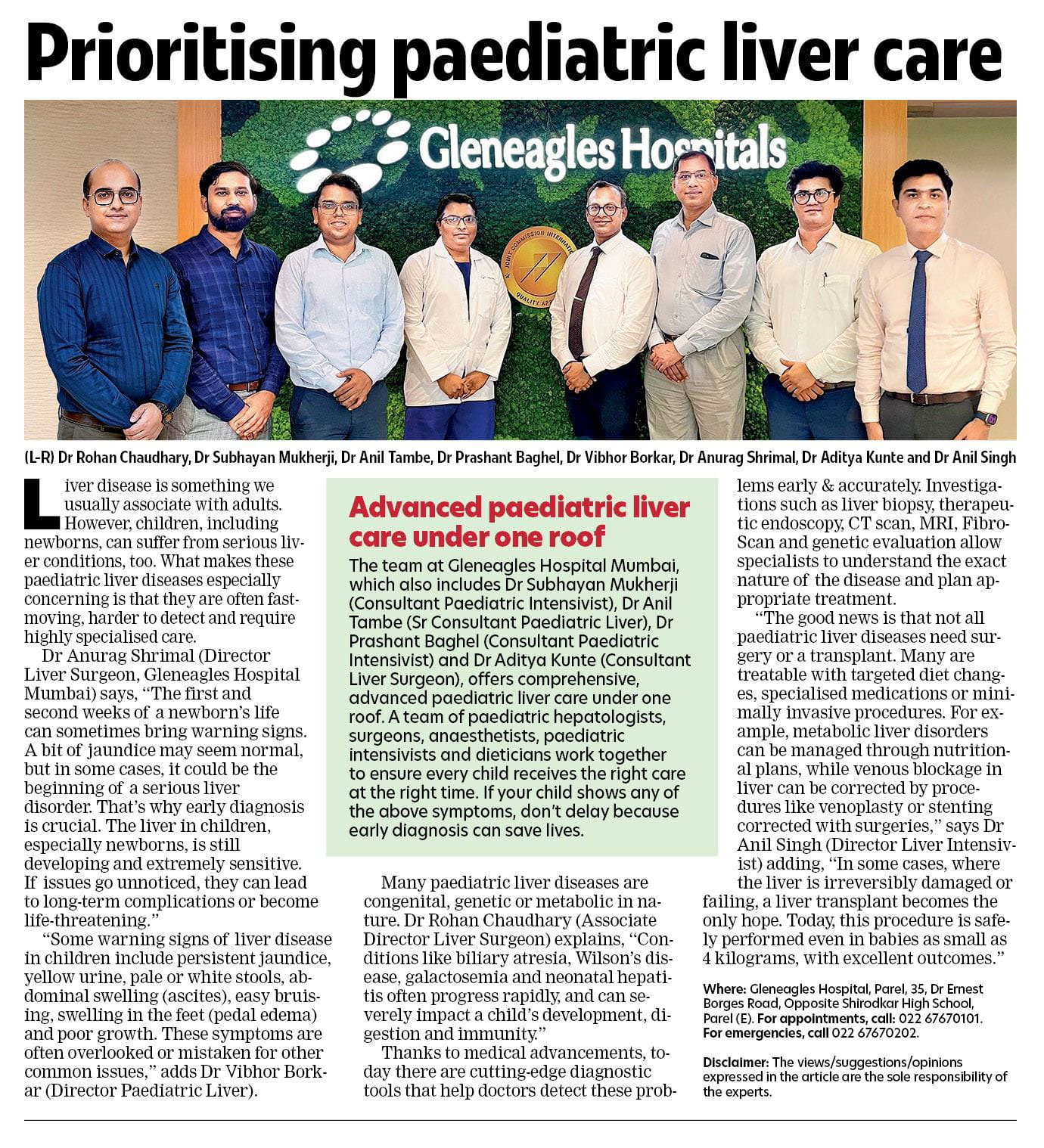 Dr. Anil Tambe | Consultant Pediatric Gastroenterologist & Hepatologist